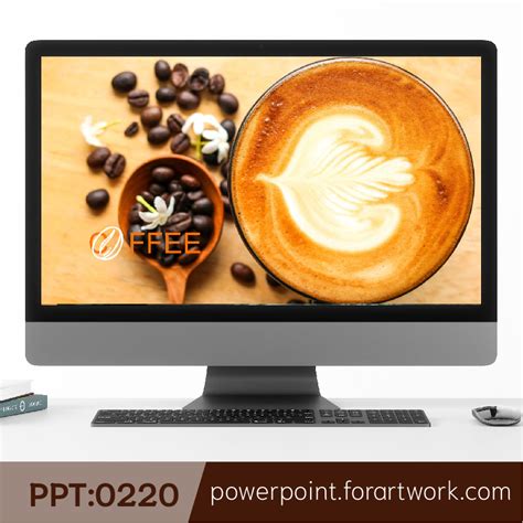 เทมเพลต Powerpoint เมนูกาแฟ โปรโมทร้าน Coffee สีส้ม สดใสมินิมอล 0220 เทมเพลต Powerpoint สวยๆ