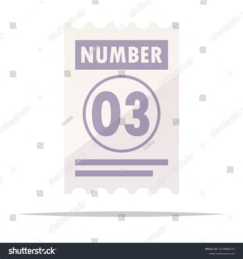 Queue Number Ticket Vector Isolated Illustration Stock Vector Royalty