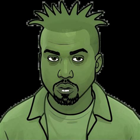 Kanye West As A Schizo Emote Exaggerated Emotions Wild Hair Intense