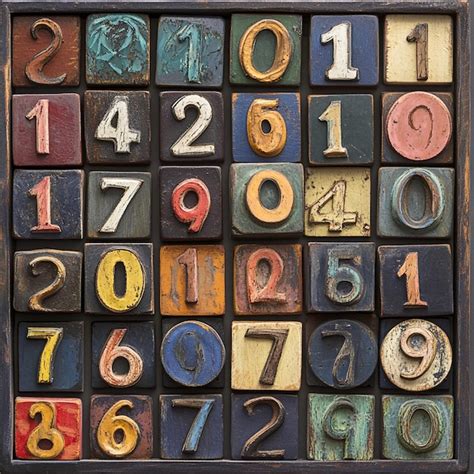 Collection Of Letter And Number Elements Premium Ai Generated Image
