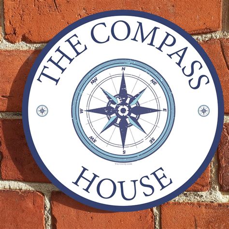 Compass House Sign Or Wall Plaque