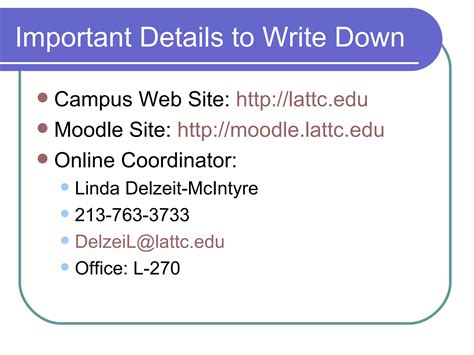 Orientation To Lattc Online Program Ppt