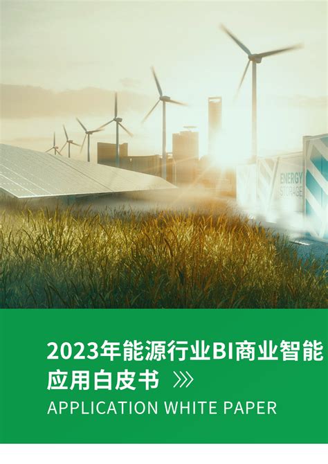2023年能源行业bi商业智能应用白皮书