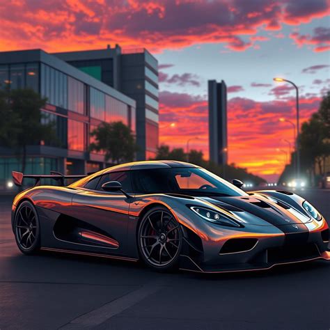 Koenigsegg Agera Hyper Realistic Urban Sunset