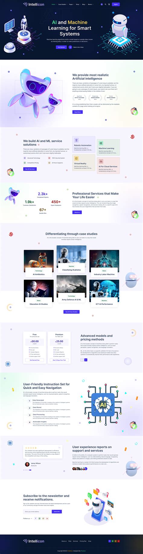 Intellicon Ai And Machine Learning Figma Template On Behance