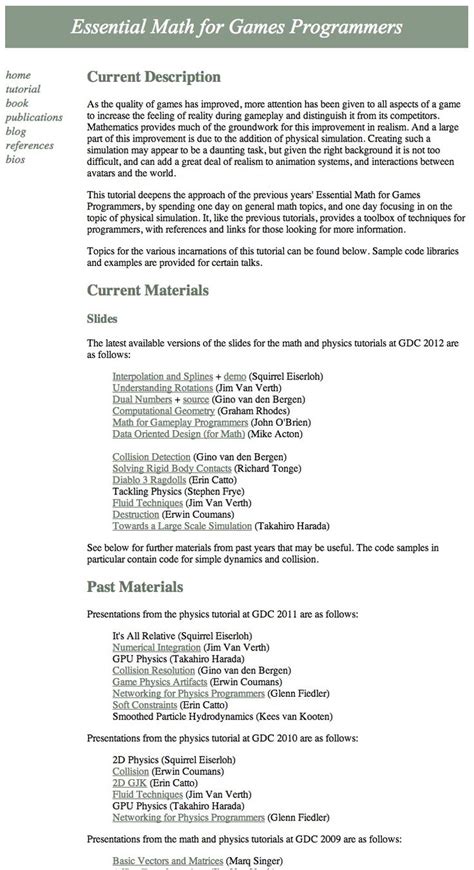 Essential Math For Games Programmers Game Programmer Math Programmer