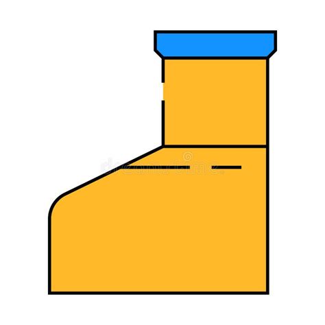 Industrial Pipeline Icon Color Illustration Stock Illustration