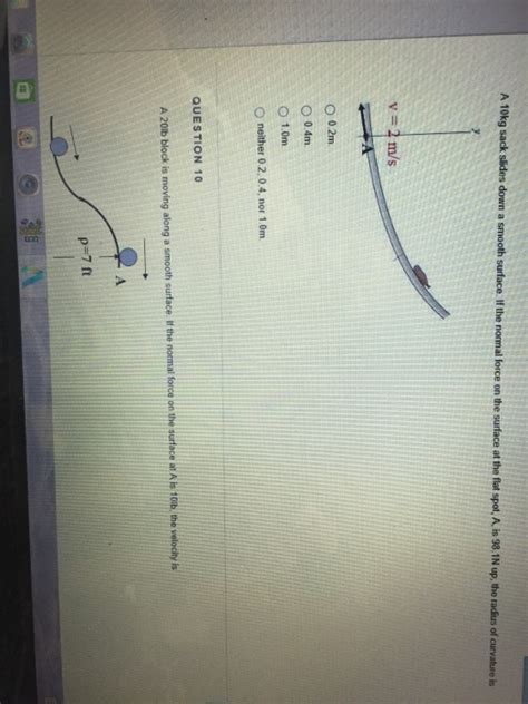Solved A Kg Sack Slides Down A Smooth Surface If The Chegg