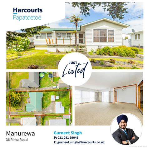Gurneet Singh Real Estate 𝗝𝘂𝘀𝘁 𝗟𝗶𝘀𝘁𝗲𝗱 36 Rimu Road Manurewa 🏠 857m 2 3 🛏 1 🛁 1🛋