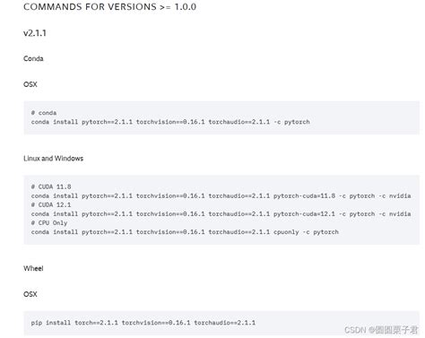Pytorch安装cpu和gpu，以及简单的apipytorch 211安装 Csdn博客