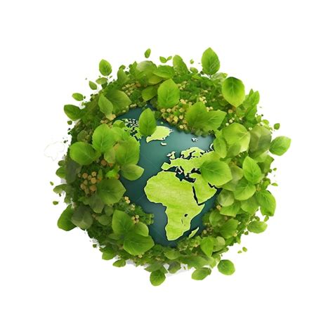 Premium Psd Globle Earth Protected By Leaf Vector Icon