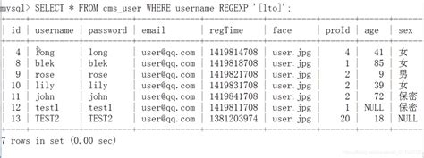 正则表达式在mysql中的应用详解 Csdn博客