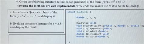 Solved Code In C Given The Following Structure Chegg