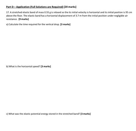 solved part d application full solutions are required