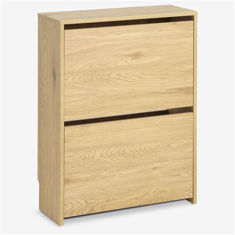 ფეხსაცმლის კომოდი Bakhuse 65x85x25სმ 2 უჯრით ხისფერი Jysk