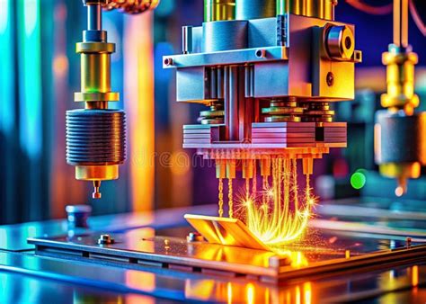 Intricate Filament Extrusion A Detailed 3d Printer Nozzle In Action Within A Modern
