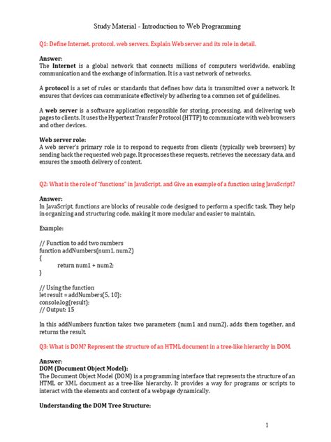 introduction to web programming pdf