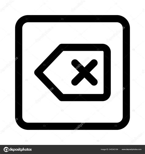 Delete Arrow Function Button Keyboard Layout Stock Vector Image By