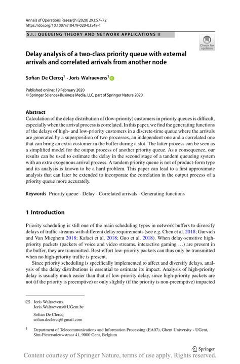 Delay Analysis Of A Two Class Priority Queue With External Arrivals And