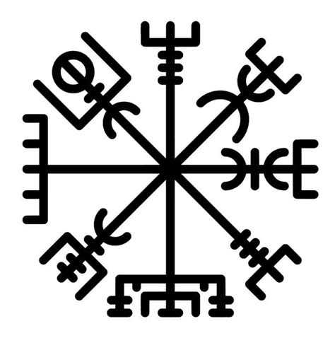 Norse Wayfinder Symbol Vegvisir Viking Compass Runic Protection