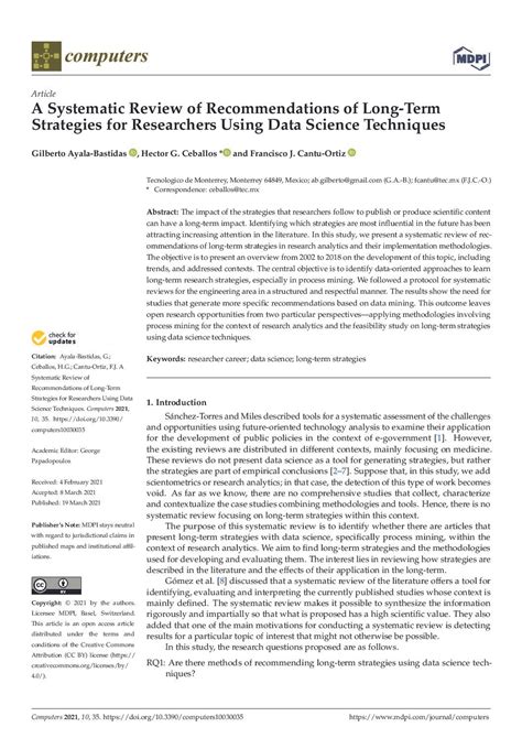 A Systematic Review Of Recommendations Of Long Term Strategies For Researchers Using Data