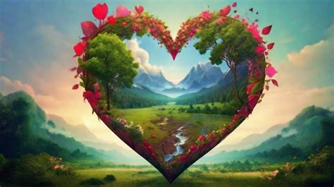 Premium Photo Stunning Heart Shaped Image Of Nature