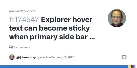 Explorer Hover Text Can Become Sticky When Primary Side Bar Is Positioned On The Right · Issue