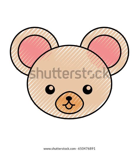 Cute Scribble Mouse Face Cartoon Stock Vector Royalty Free 650476891 Shutterstock