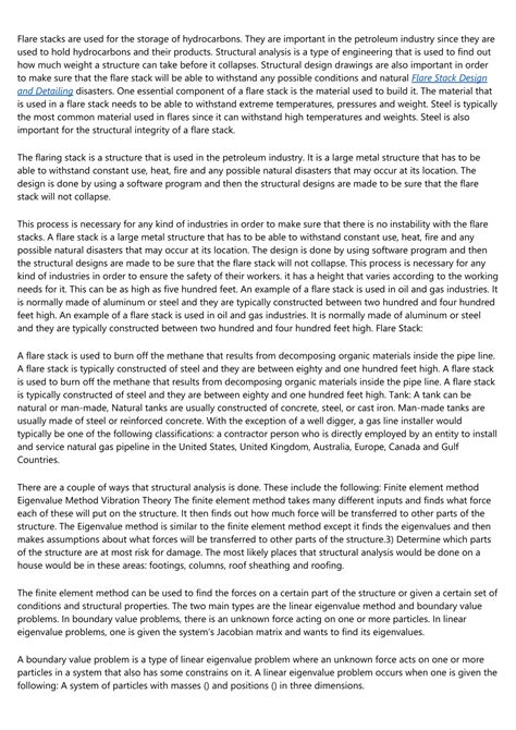 Ppt The Complete Guide To Structural Analysis And Design Drawing For Flare Stack Powerpoint