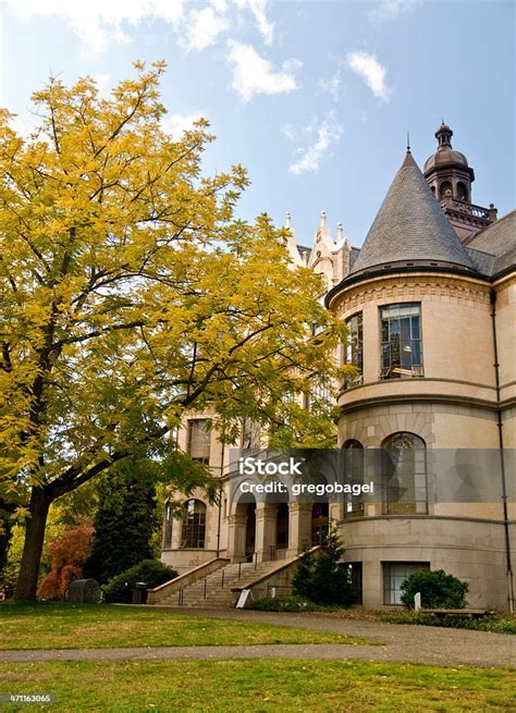 Denny Hall During Spring Time At The University Of Washington Stock