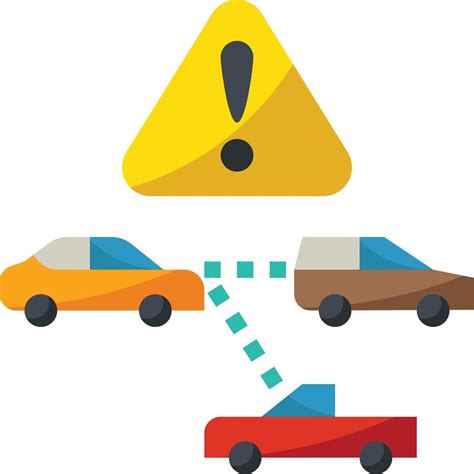 Collision Avoidance Warning Ai Artificial Intelligence Flat Icon 14354836 Vector Art At Vecteezy