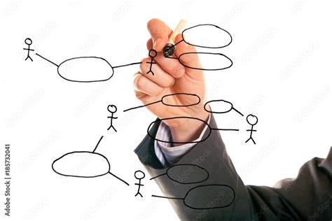 Businessman Drawing A Uml Use Case Diagram Stock Photo Adobe Stock