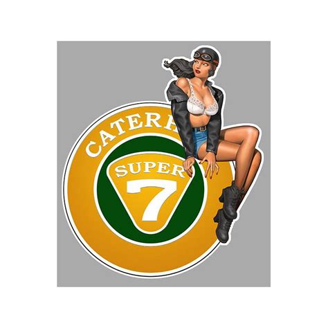 Caterham Super 7 Right Pin Up Laminated Decal Cafe Racer Bretagne