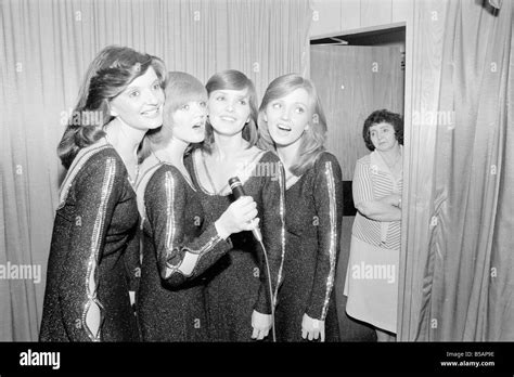 Maureen Nolan Mother Of The Nolan Sisters Seen Here With The Girls During The Girls Tour Of The