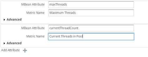 Mbeanからのjmxメトリックの構成