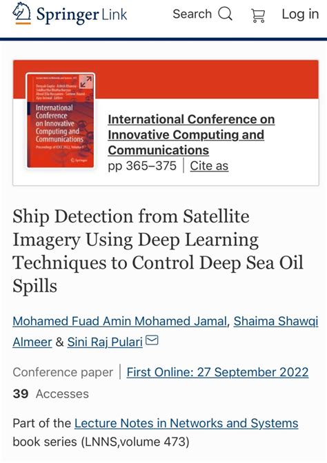 Checkout Our Scientific Paper Ship Detection From Satellite Imagery