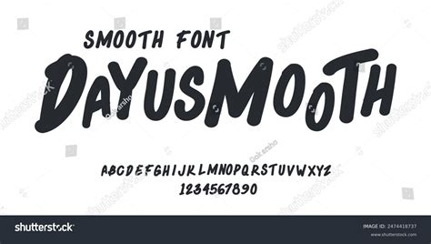 Dayusmooth Uneven Unexpected Playful Font Vector Stock Vector Royalty Free 2474418737