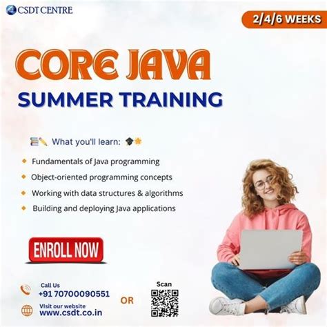 java summer training at csdt centre patna elevate your programming skills