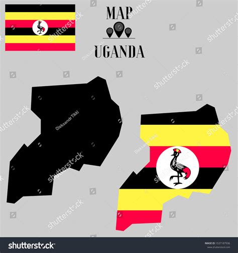 African Uganda Outline World Map Silhouette Stock Vector Royalty Free Shutterstock