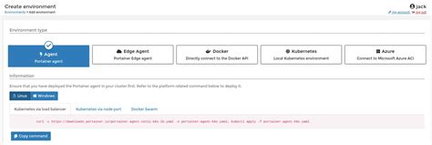 portainer how to add a kubernetes environment the new stack