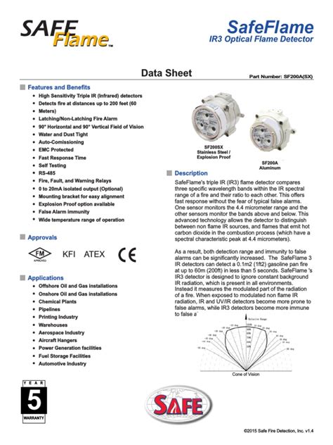 Sf Safeflame Data Sheet Ir3 2 1 1 Pdf Infrared Physical Sciences