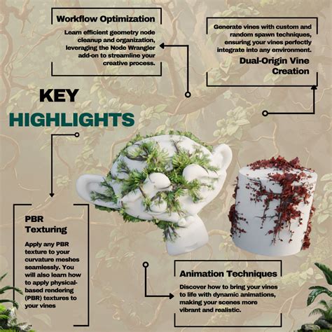 Introducing A New Blender Course Blender 4 Geometry Nodes Workshop Jungle Vines