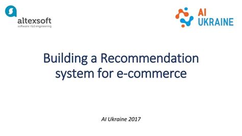 Recommender Systems For E Commerce Pptx