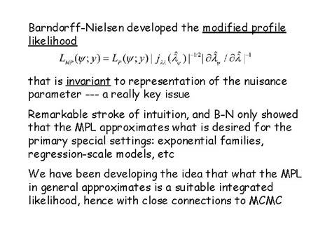 Connections Between Mcmc And Likelihood Methods Donald A