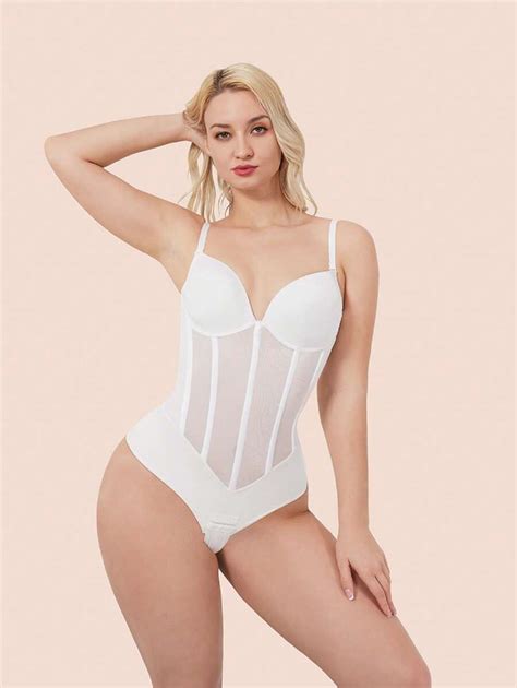 Back U Design Comfy Compression Shapewear With 5 Steel Bones Shein Uk