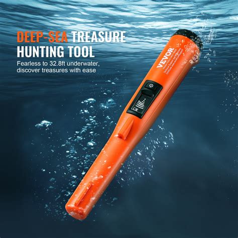 Vevor Metal Detector Pinpointer Ip68 Fully Waterproof Handheld Pin Pointer Wand 4 5 Detection