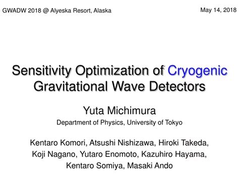 Ppt Optimizing Cryogenic Gw Detectors With Particle Swarm Optimization Powerpoint Presentation