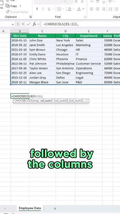 ֳchoosecols Dataanalytics Excel Data Exceltips Exceltricks