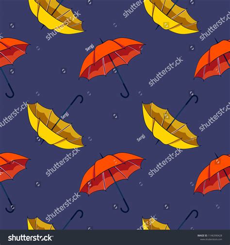 Umbrella Seamless Pattern Vector Illustration Umbrella Stock Vector