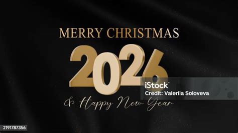 2026년 새해 복 많이 받으세요 검은 천의 배경에 황금 숫자와 함께 3d 벡터 축제 디자인 크리스마스와 새해 배너 전단지를 위한 고급 디자인 0명에 대한 스톡 벡터 아트